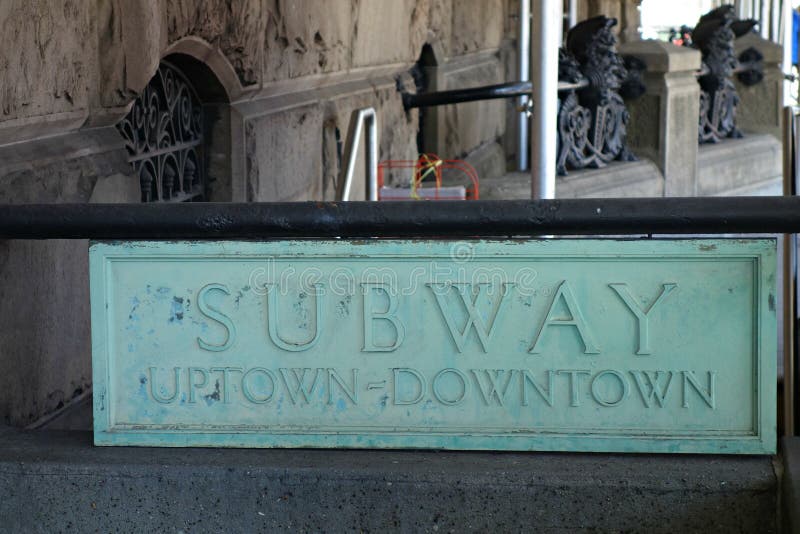 Subway Sign stock photo. Image of directions, west, downtown - 38933006