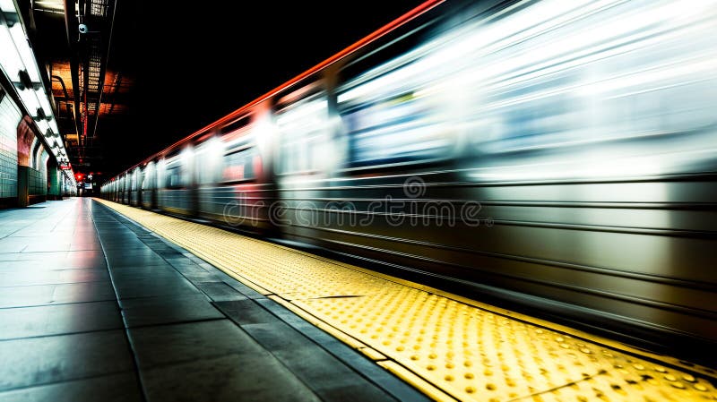 Subway Speed Blur stock image. Image of movement, yellow - 311529333