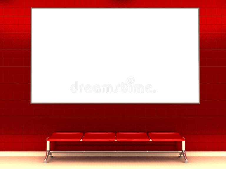 Subway Station Advertisement Stock Illustration - Illustration of ...