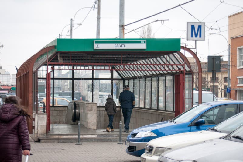 Bucharest subway stations editorial photo. Image of ride - 50248126