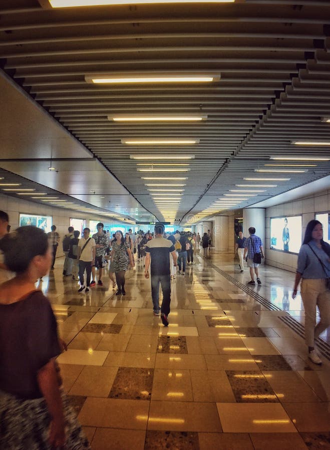 Subway station editorial stock photo. Image of work, shanghai - 74813513