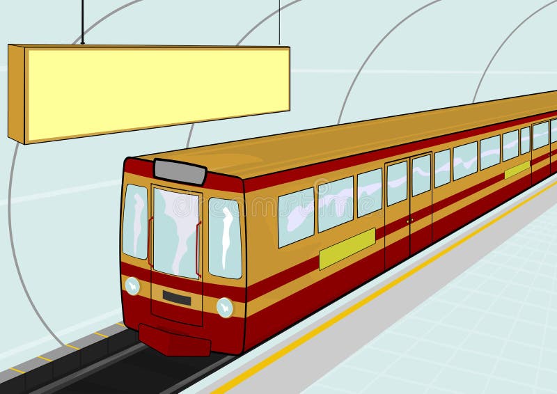 Subway station stock vector. Image of railroad, public - 38906854