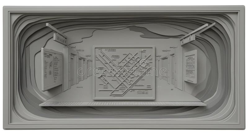 Subway Station Layered 3D Render: an Artistic Depiction of Underground ...