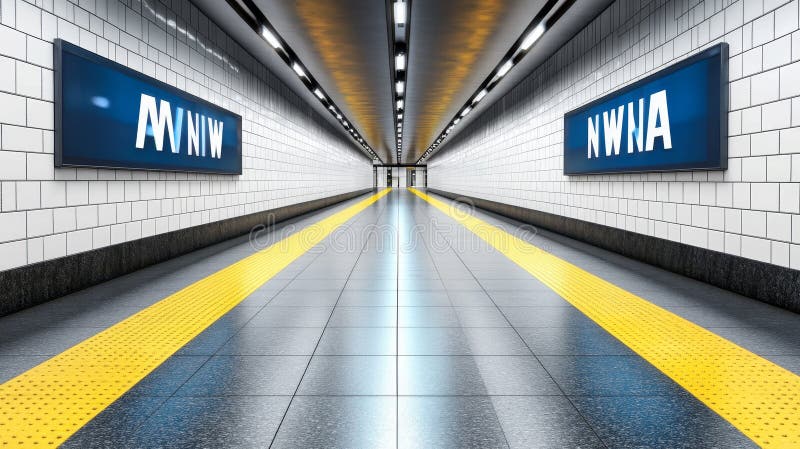 Subway Station Platform Perspective Modern Subway Transit Urban Travel ... Subway Station Platform Perspective Modern Subway Transit Urban Travel ...