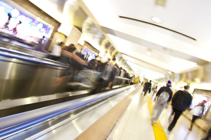 Subway Station Rush Hour Motion Stock Image - Image of departure ...