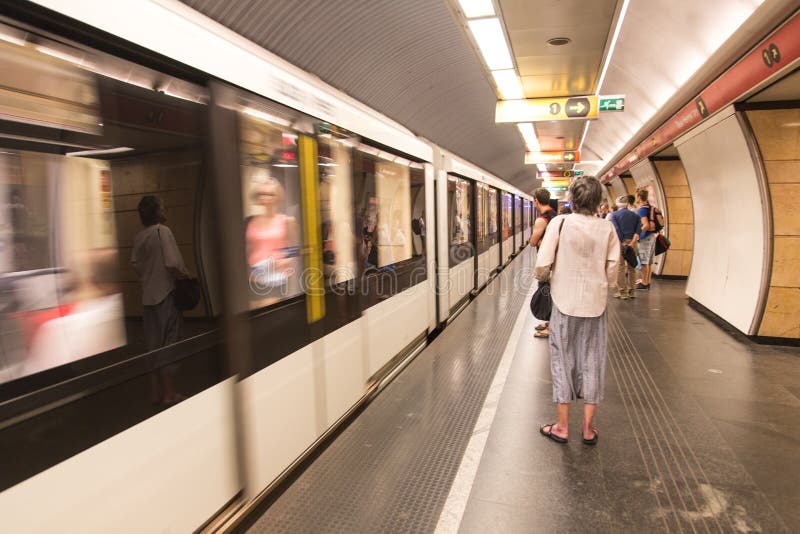 People in Subway Train Wagon Interior Editorial Stock Photo - Image of ...