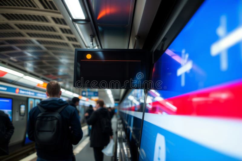 Subway Station Vibes: Commuters Awaiting Train Arrival, Generative Ai ...