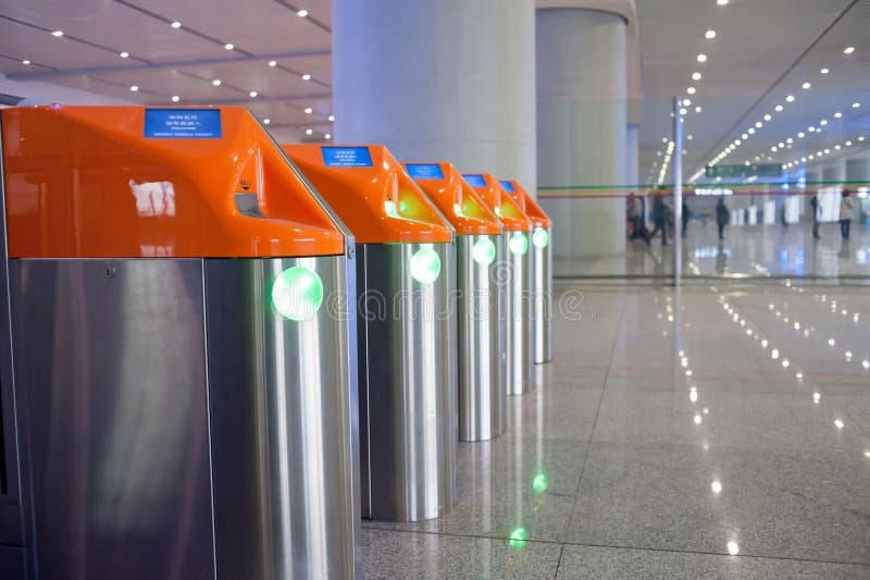 Subway ticket gate design stock photo. Image of quick - 24567532