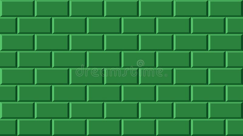 Subway Tile Seamless Pattern. Realistic Green Masonry for Metro ...