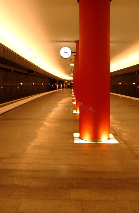 Subway Time stock photo. Image of track, train, clock, time - 496550