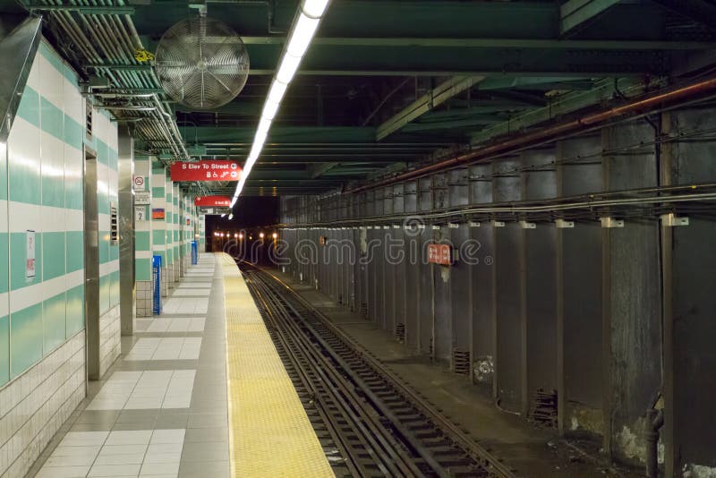 Subway Track and Platform stock photo. Image of manhattan - 52846610