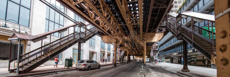 Subway Tracks of the Loop Line in Chicago Editorial Stock Image - Image ...