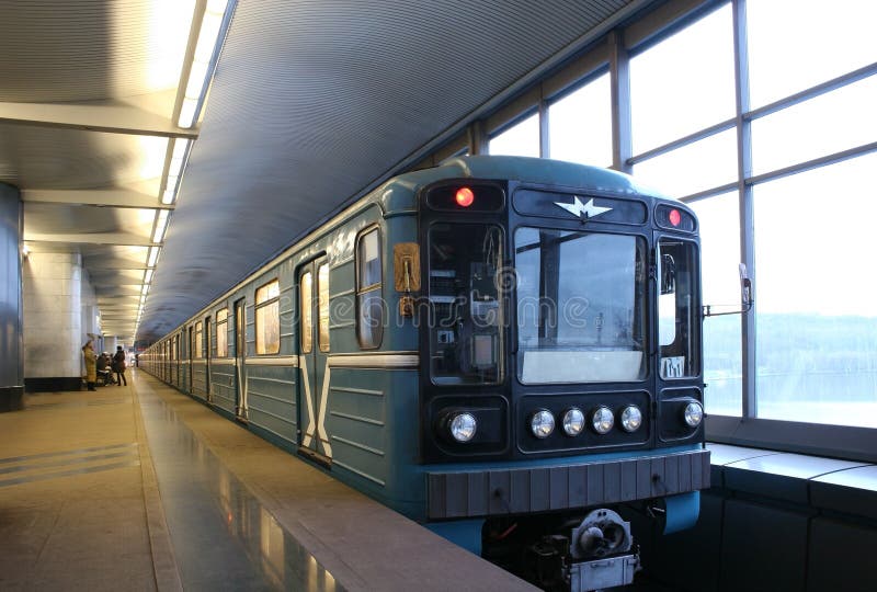 Subway Train Fast Approaching Stock Photo - Image of commuting, track ...
