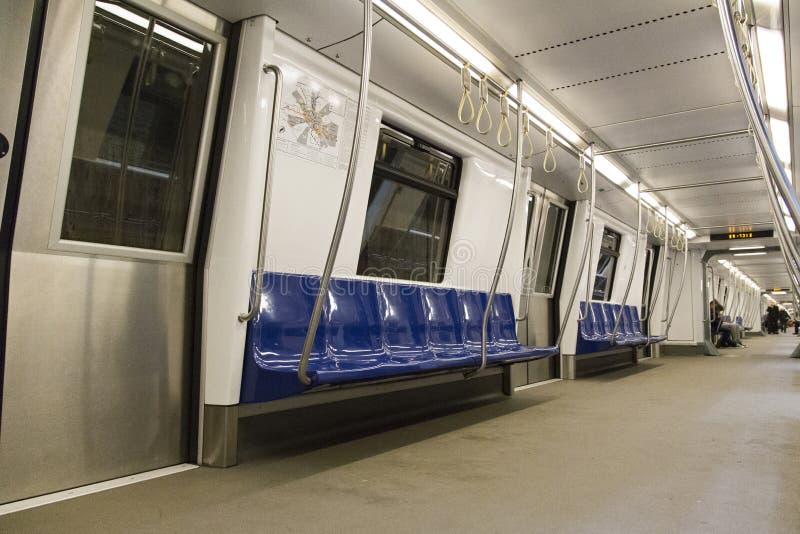 People in Subway Train Wagon Interior Editorial Stock Photo - Image of ...