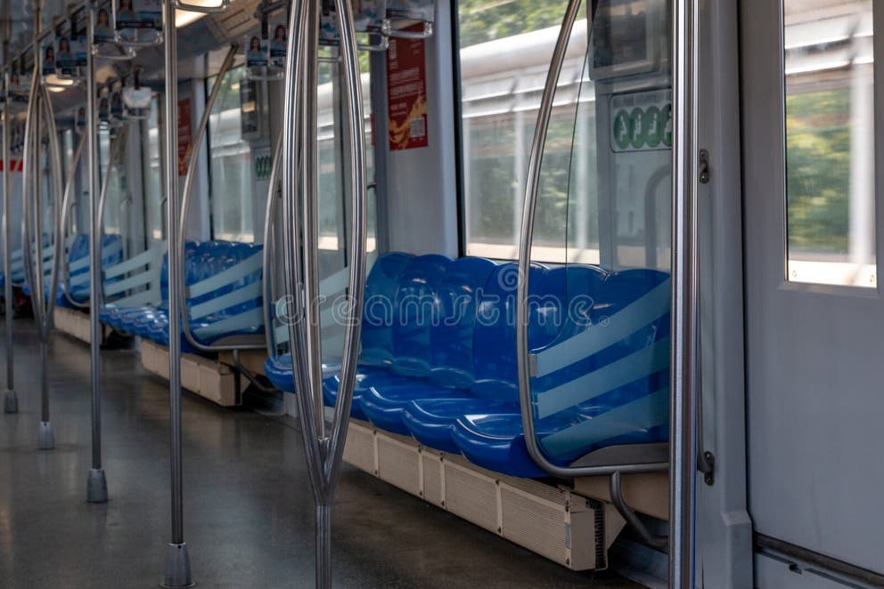 Subway Train Cab Interior of Shanghai Metro Stock Image - Image of hour ...