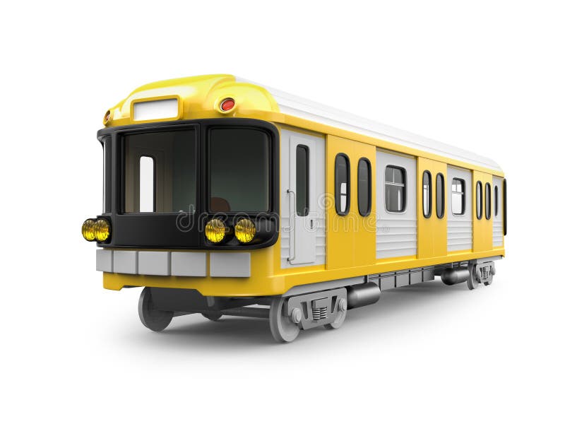 Subway train 3d stock illustration. Illustration of destination - 141476010