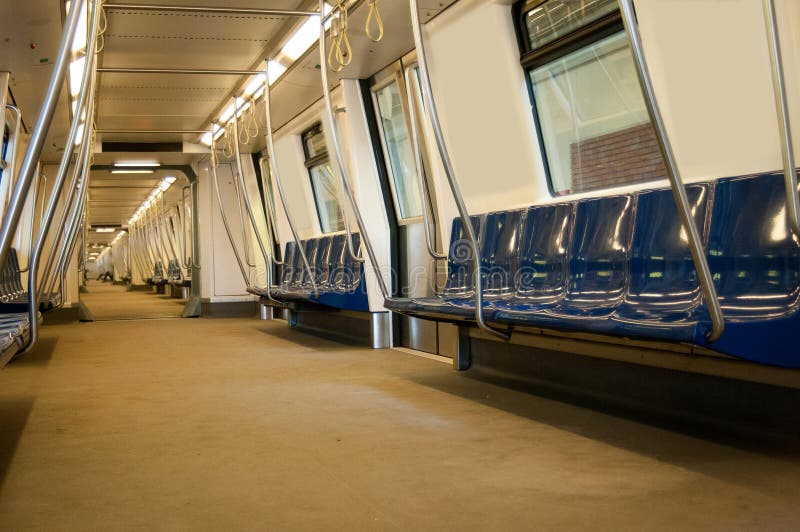 Subway Train Interior Design Stock Photo - Image of ride, station: 50559216