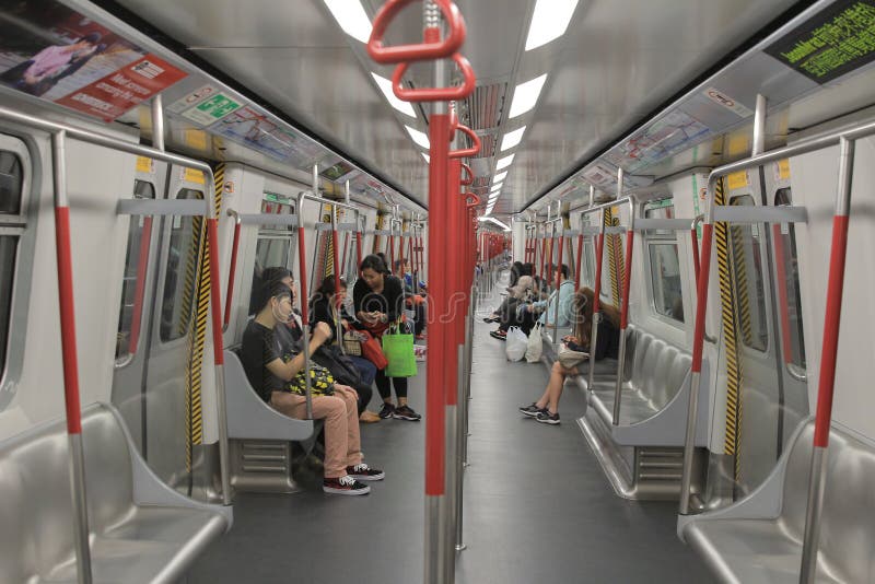 Subway train interior editorial image. Image of escalator - 64189490