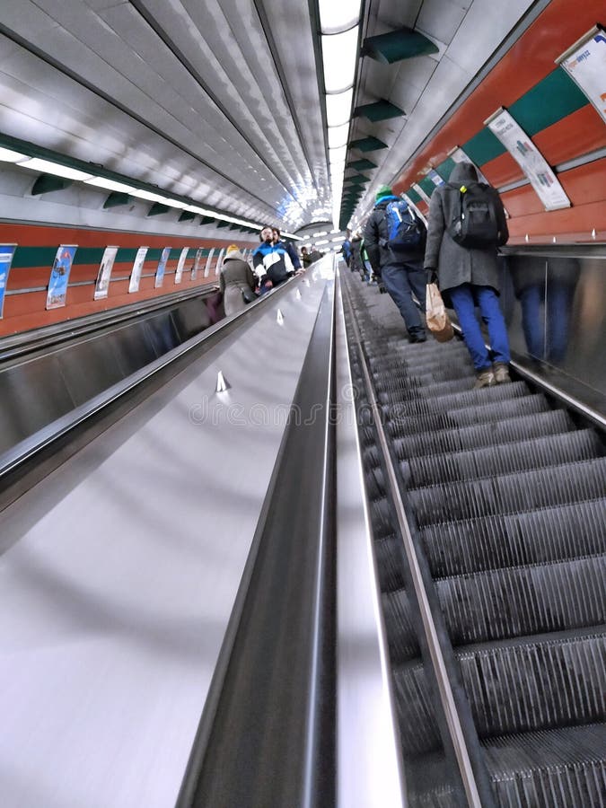 Subway Train Lights Tube Elevator Stock Photo - Image of train, tube ...