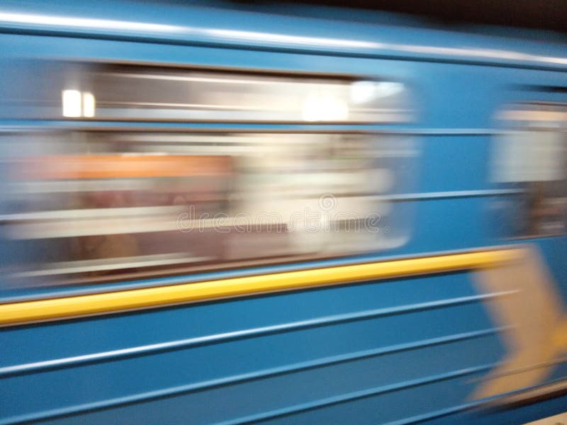Subway Train In Motion. Artistic Background, Substrate. Stock Photo ...
