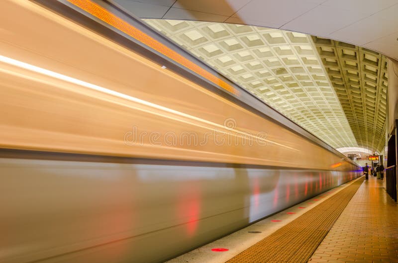 Subway Train in Motion stock image. Image of colorful - 82676267