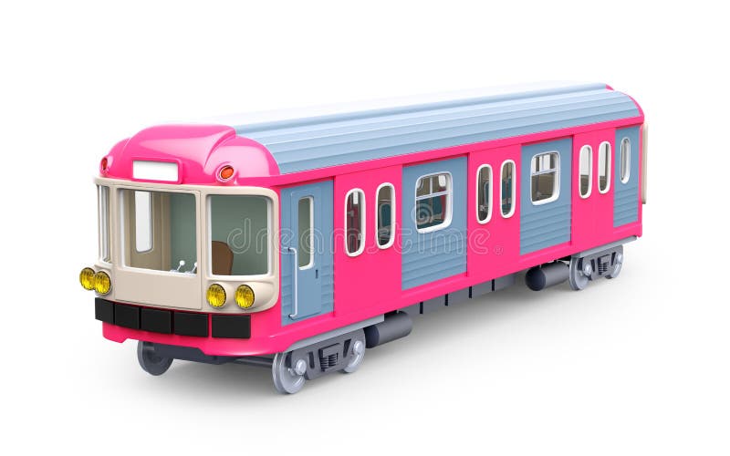 Subway train pink side stock illustration. Illustration of rapid - 91925440