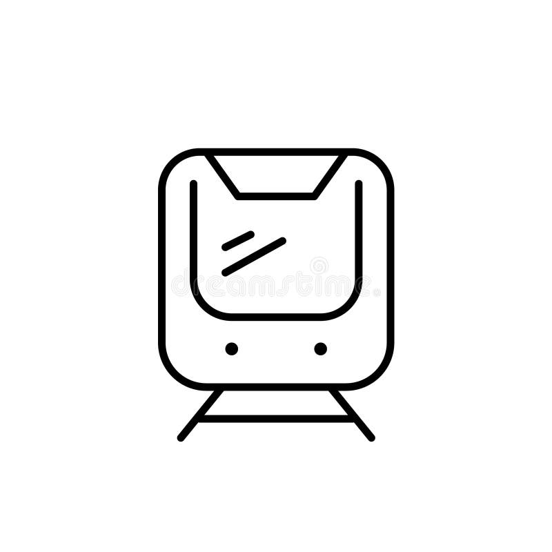 Subway Train on Rails. Public Transportation. Pixel Perfect Vector Icon ...