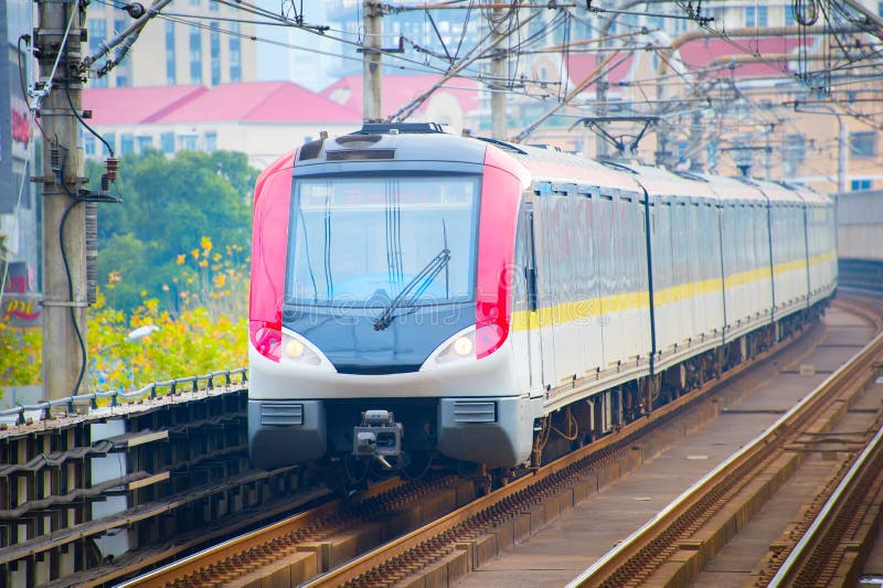 Subway Train. Shanghai, China Stock Photo - Image of journey, rail ...