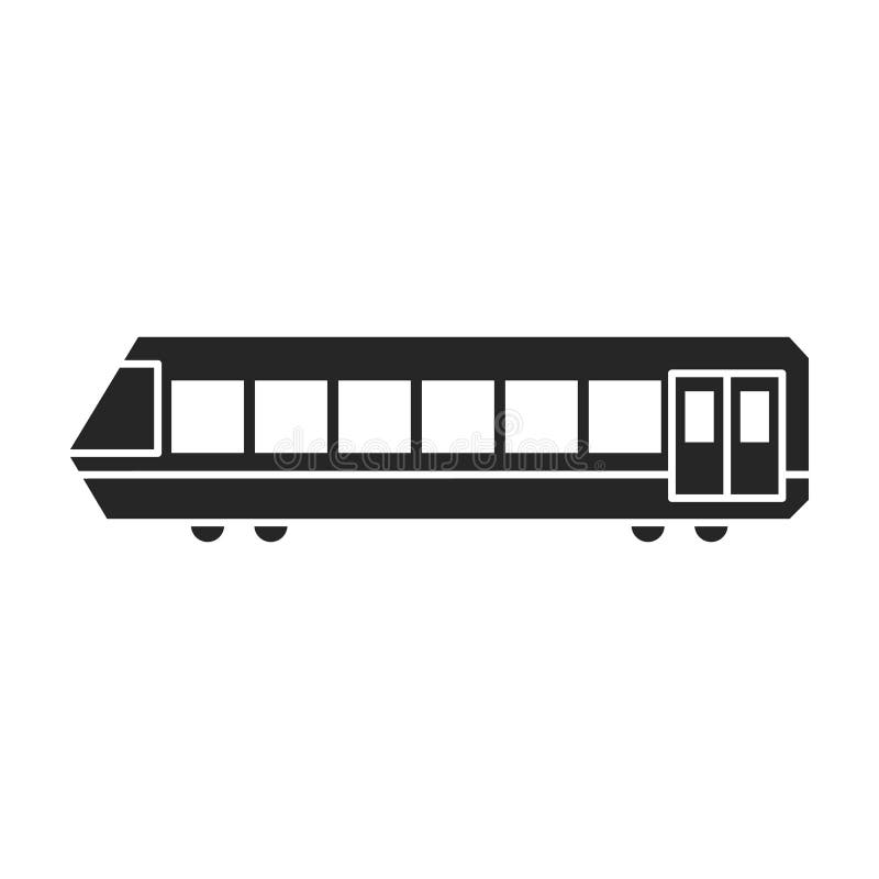 Subway Train Vector Icon.Black Vector Icon Isolated on White Background ...