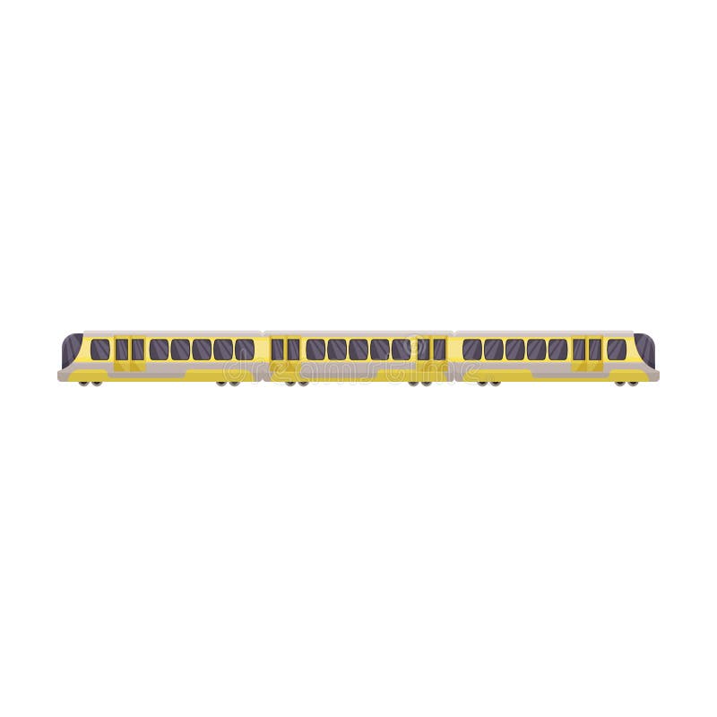 Subway Train Vector Icon.Cartoon Vector Icon Isolated on White ...