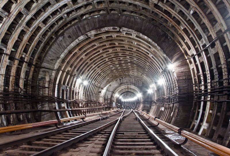 Subway Tunnel. Kiev, Ukraine. Kyiv, Ukraine Stock Photo - Image of ...