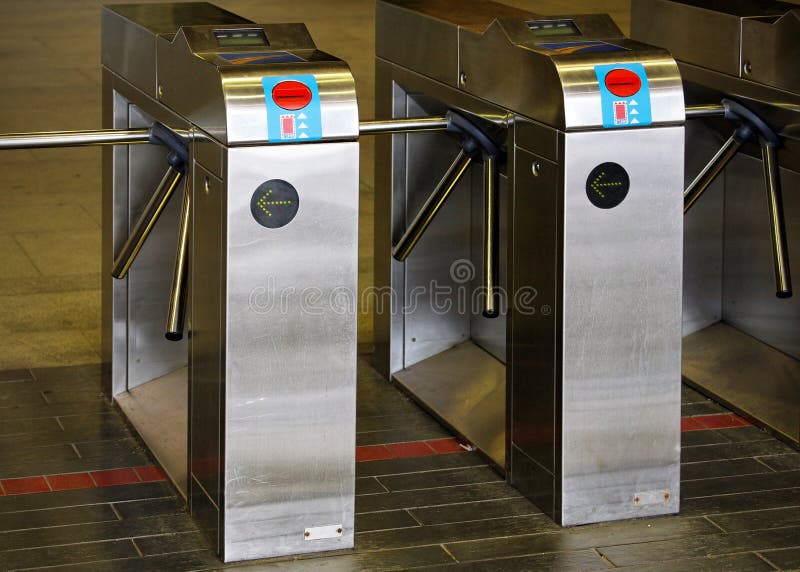 Subway Turnstiles stock image. Image of subway, barrier - 21455165