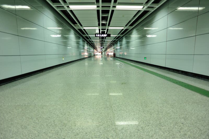 Subway underground passage stock photo. Image of interior - 32845994