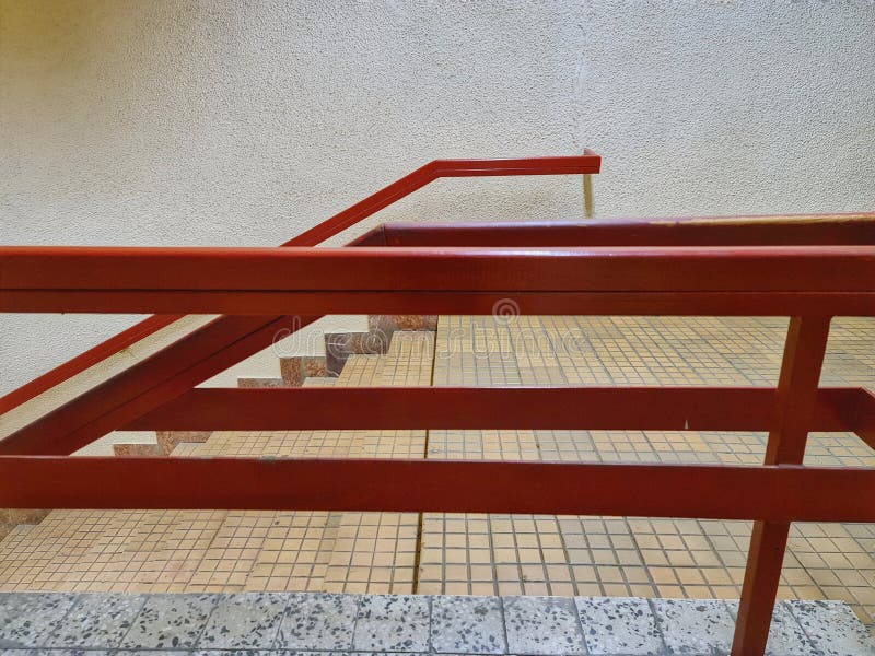 Subway underpass railing stock image. Image of metal - 271684129