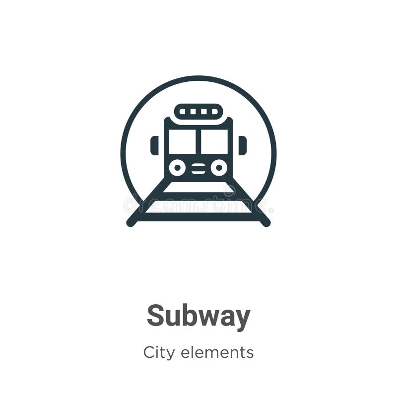 Subway Icon in Filled, Thin Line, Outline and Stroke Style. Vector ...