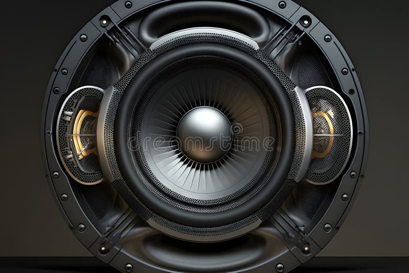 Subwoofer Dynamic Membrane or Sound Speaker. Neural Network AI ...