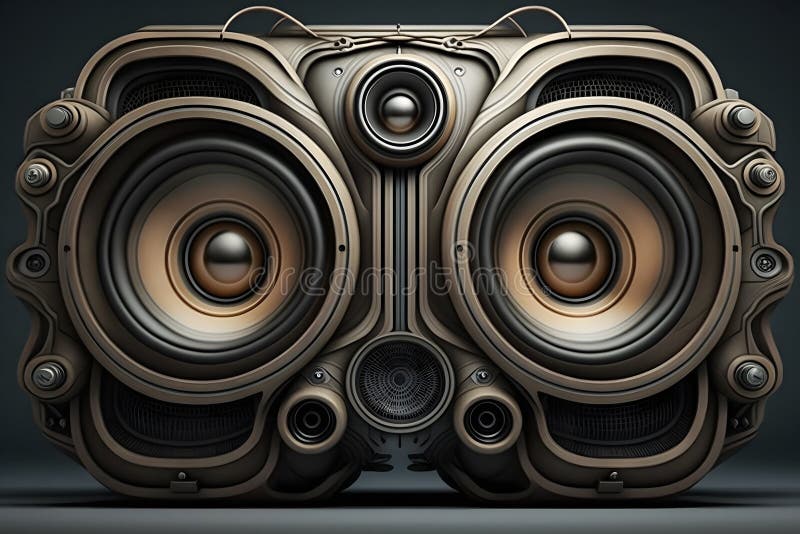 Subwoofer Dynamic Membrane or Sound Speaker. Neural Network AI ...