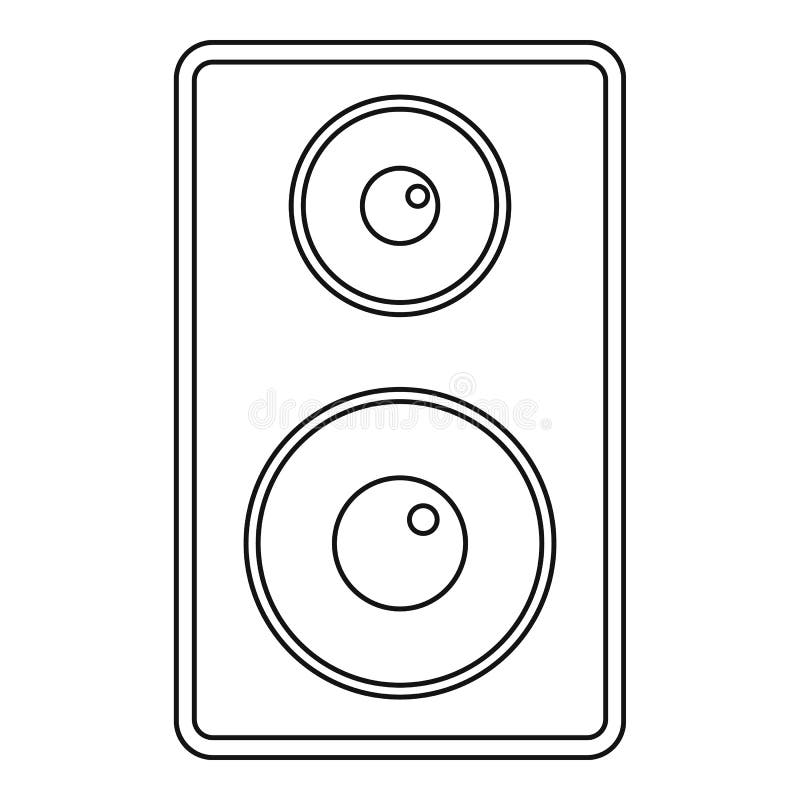 Outline Subwoofer Speaker. Vector Stock Vector - Illustration of ...