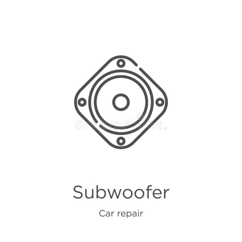 Subwoofer icon digital red stock vector. Illustration of loud - 99394659