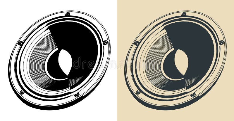 Subwoofer speaker stock vector. Illustration of technology - 302068164