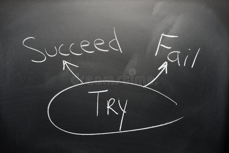 Try and fail stock image. Image of sticker, result, handwritten - 41903925