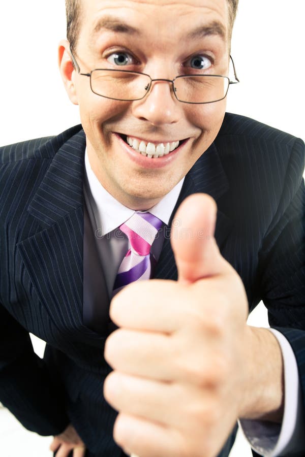Yeah! (Success at Last!) stock image. Image of glasses - 155987