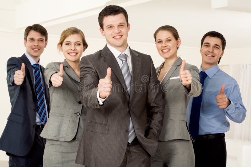 Motivated Successful Business Team Stock Photo - Image of gesture ...