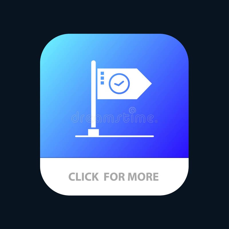 Success, Achieve, Business, Flag, Goal, Mark, Sign Mobile App Button ...