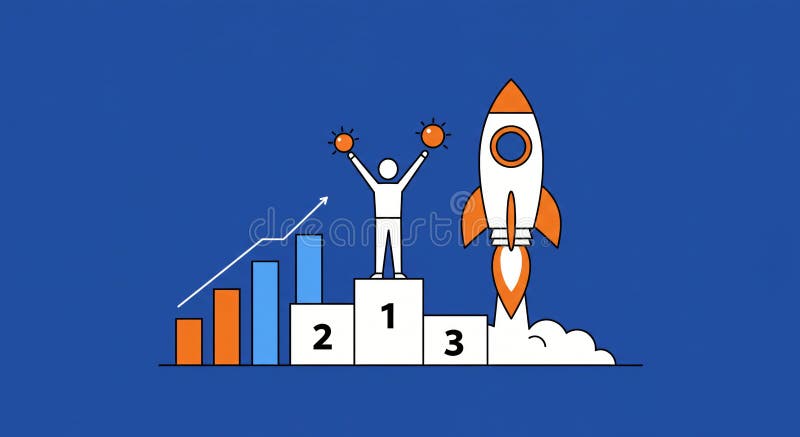 Success Achievement Goal Prosperity Stock Illustration - Illustration ...