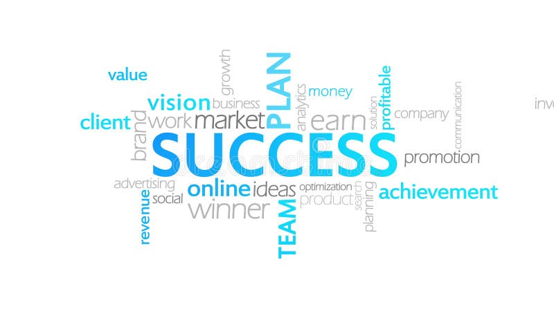 Success, Animated Typography Stock Footage - Video of animation ...