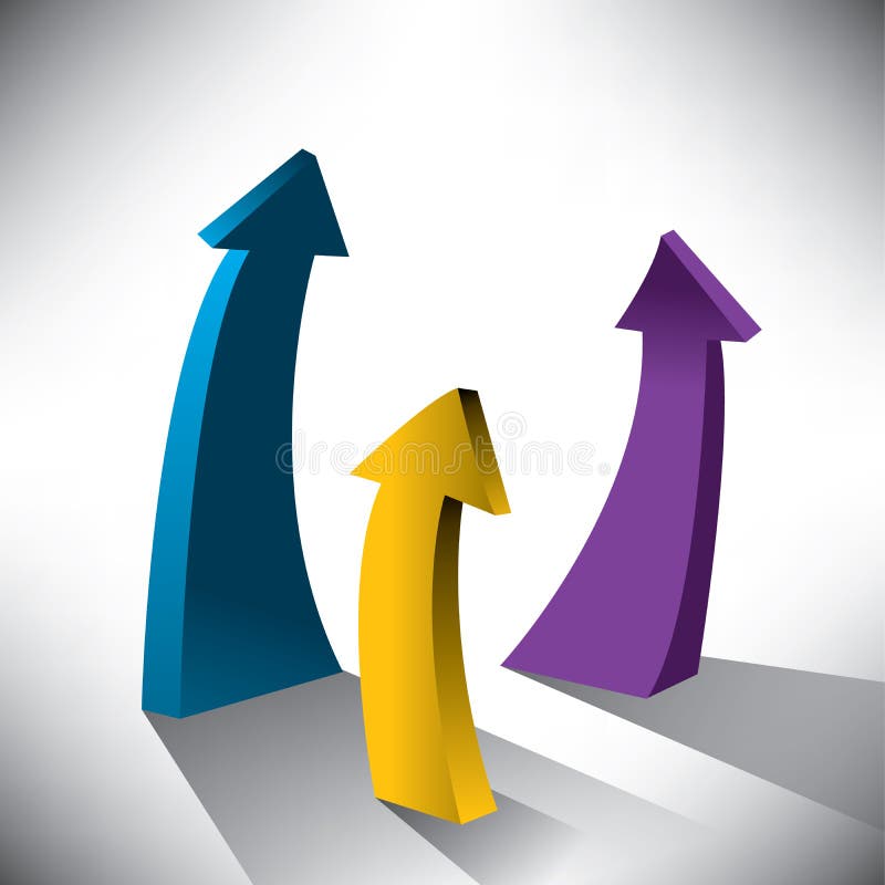 Success Arrows, Vector. Financial Arrow Graphs Stock Illustration ...
