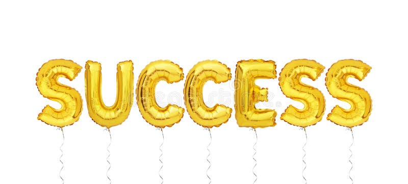 Success Balloon Font Isolated on White Stock Photo - Image of ...