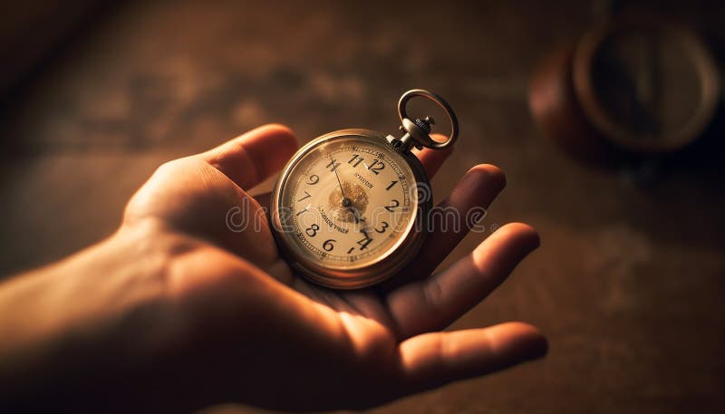 Success Begins with Working Hard, Focus on the Clock Hand Generated by ...