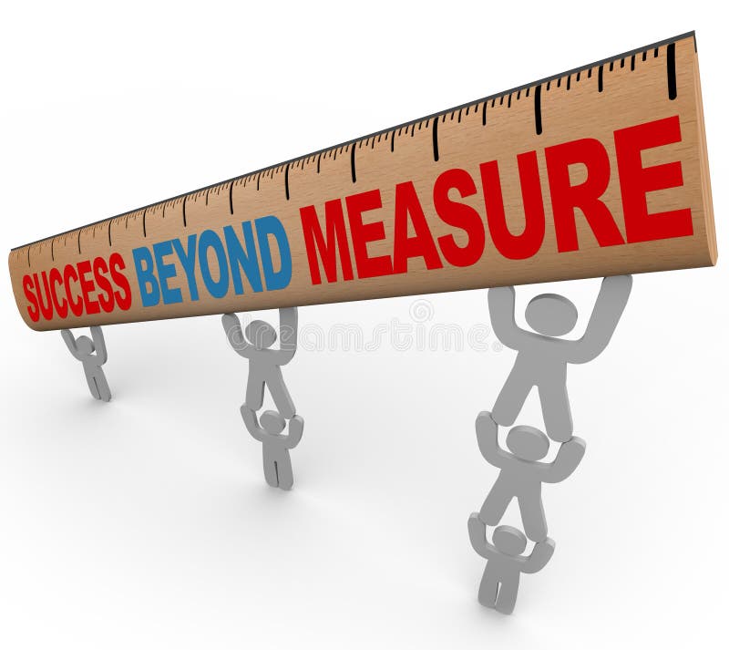Success Beyond Measure - Team Lifting Ruler Stock Illustration ...